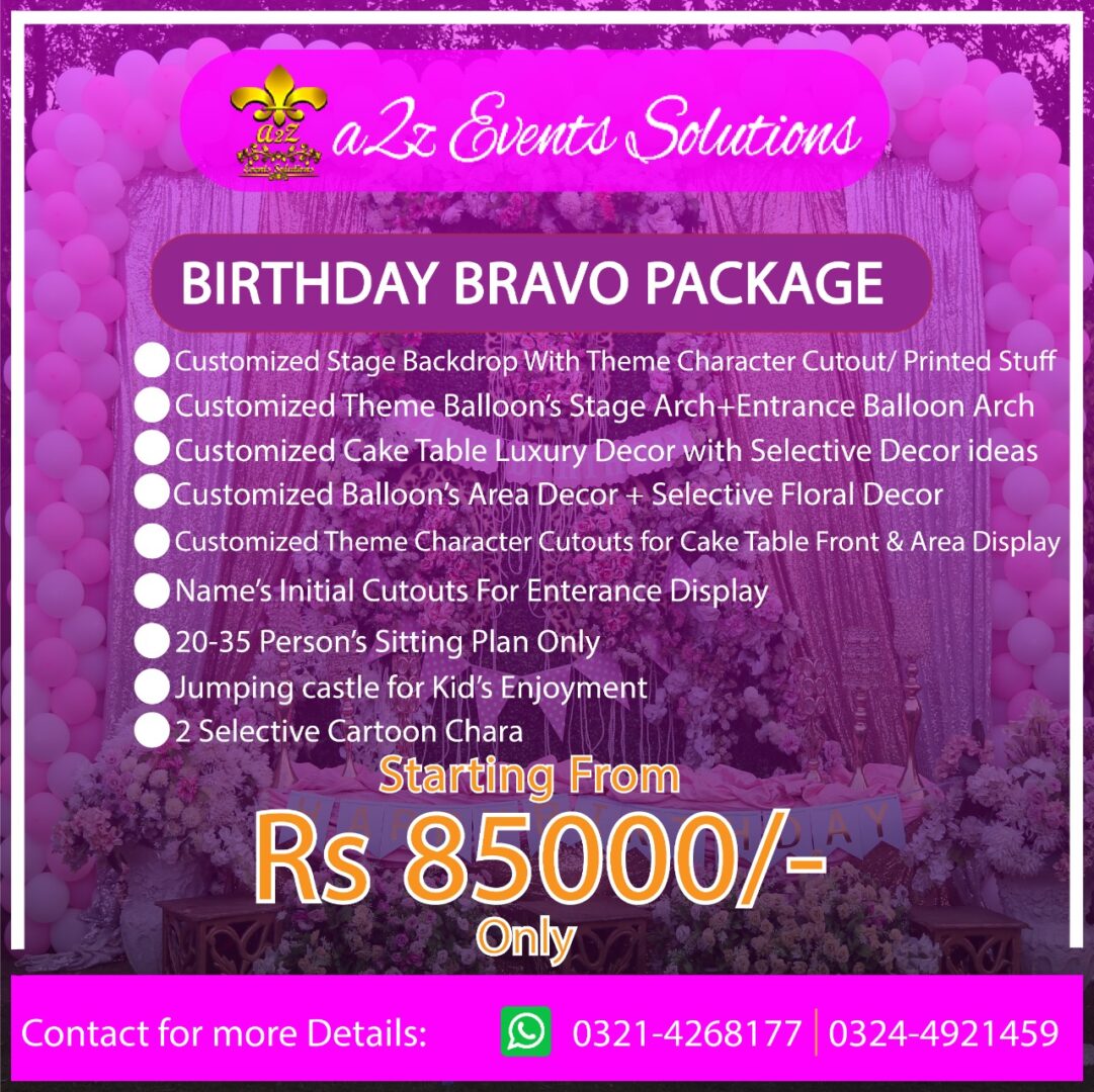 Wedding Packages | Wedding Decoration Packages | Birthday Packages