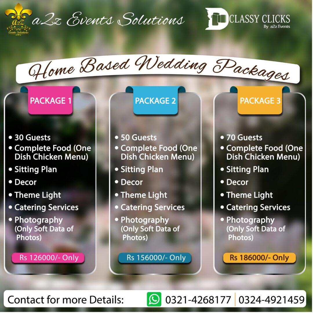 Wedding Packages | Wedding Decoration Packages | Birthday Packages